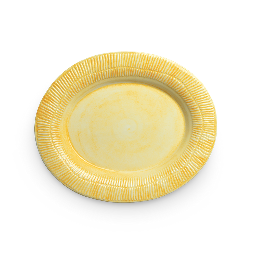 Stripes Platter 35 x 30 cm Yellow