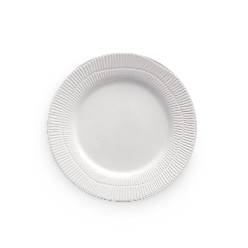 Stripes Plate 28 cm White